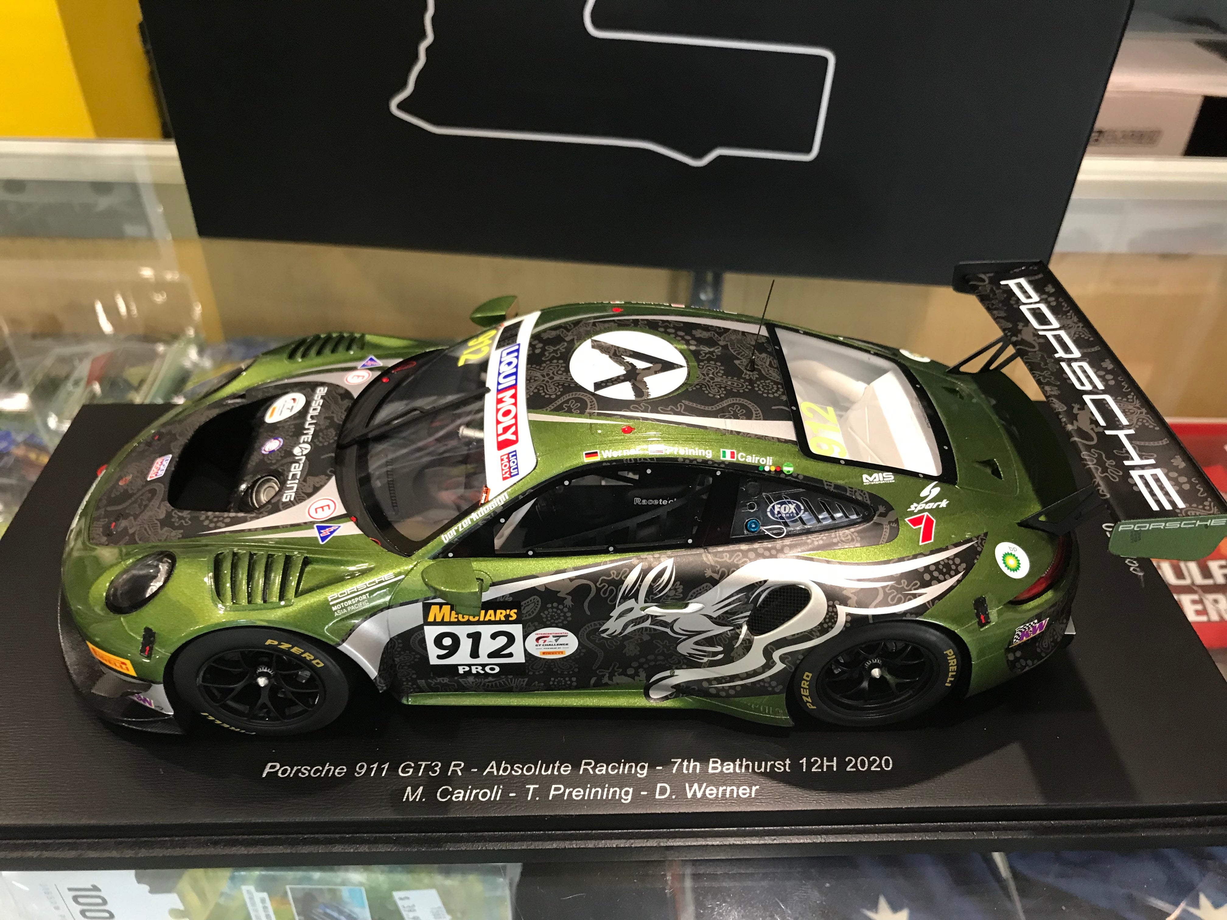 1:18 Porsche 911 GT3 R Absolute Racing #912 2020 Bathurst 12 Hour 7th ...